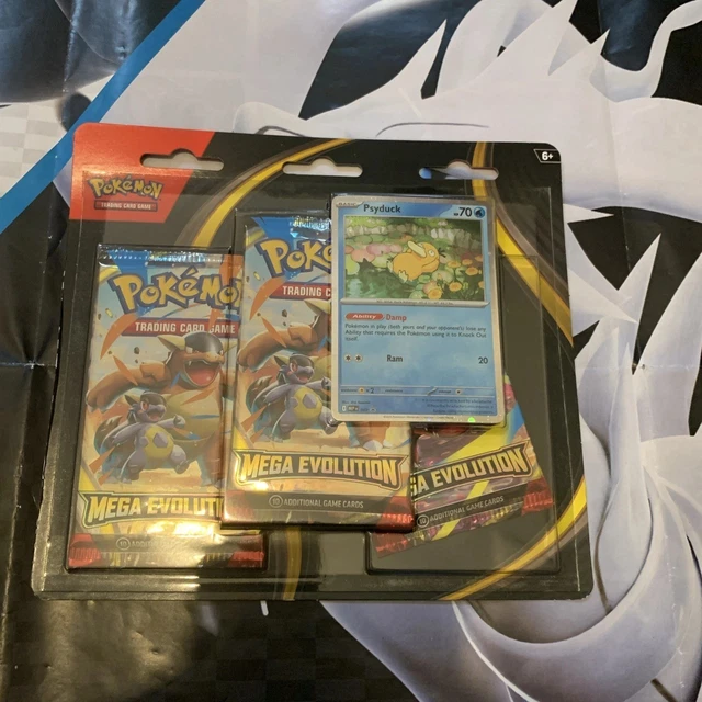 POKÉMON TCG - Mega Evolution Triple Blister Pack - Psyduck (Brand New ...