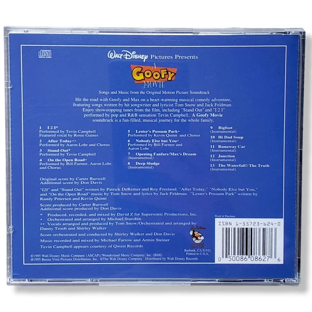 A GOOFY MOVIE CD Soundtrack Walt Disney Ultra Rare /Hard To Find Near ...