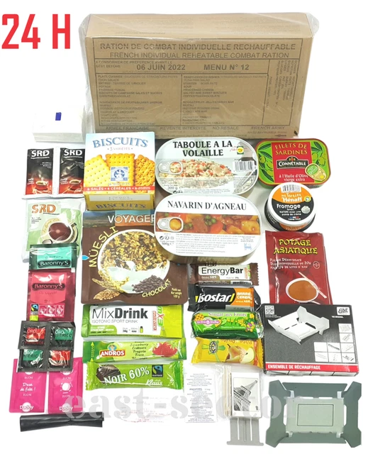 FRENCH ARMY MRE RCIR 24h Military Food Ration Meal Combat Daily Pack ...