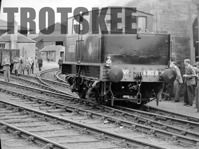 LARGER NEGATIVE BR British Railways Steam Loco 68138 Class Y1 Kelso ...
