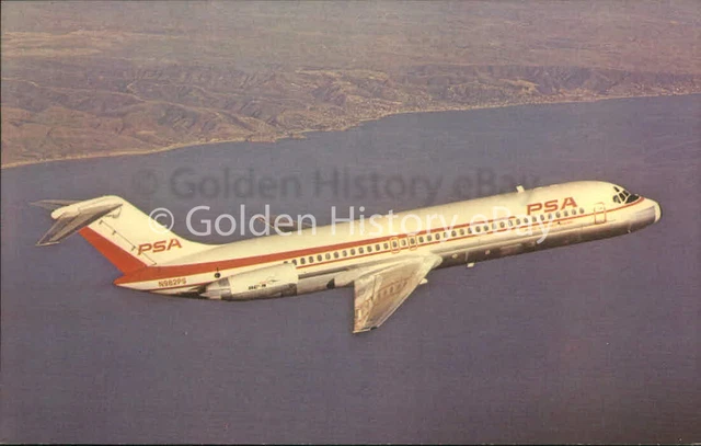 AIRPLANE AIRLINE PICTURE Postcard Plane Photo Psa Pacific Southwest ...