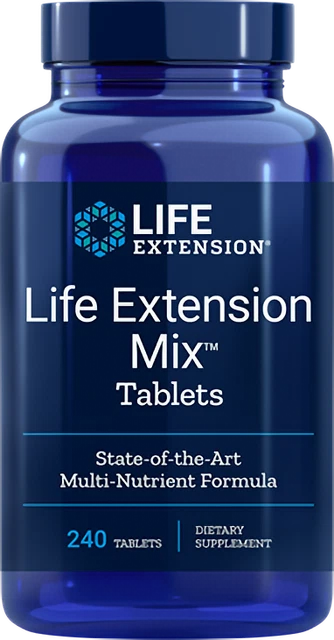 TWO PACK SALE Life Extension Mix Tablets 240 tabs multivitamin SAVE $27 ...