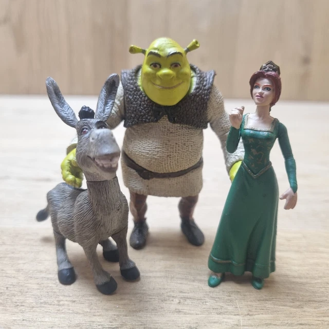 SHREK, DONKEY & Princess Fiona McFarlane Figures 2001 Dreamworks Bundle ...