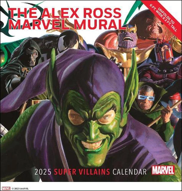 ALEX ROSS MARVEL Super Villains Mural 2025 Oversized Wall Calendar by ...