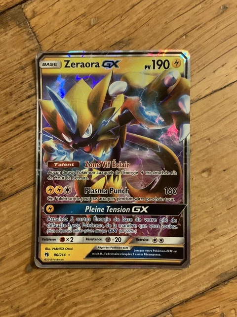 CARTE POKEMON ZERAORA GX 86/214 SL8 Tonnerre Perdue FR EUR 4,00 - PicClick FR