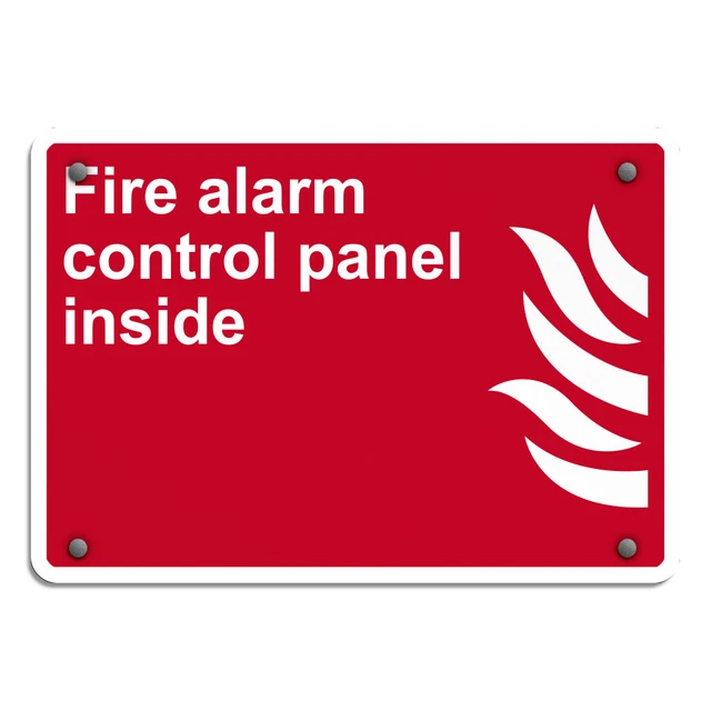 ALUMINUM HORIZONTAL METAL Sign Fire Alarm Control Panel Inside Osha ...
