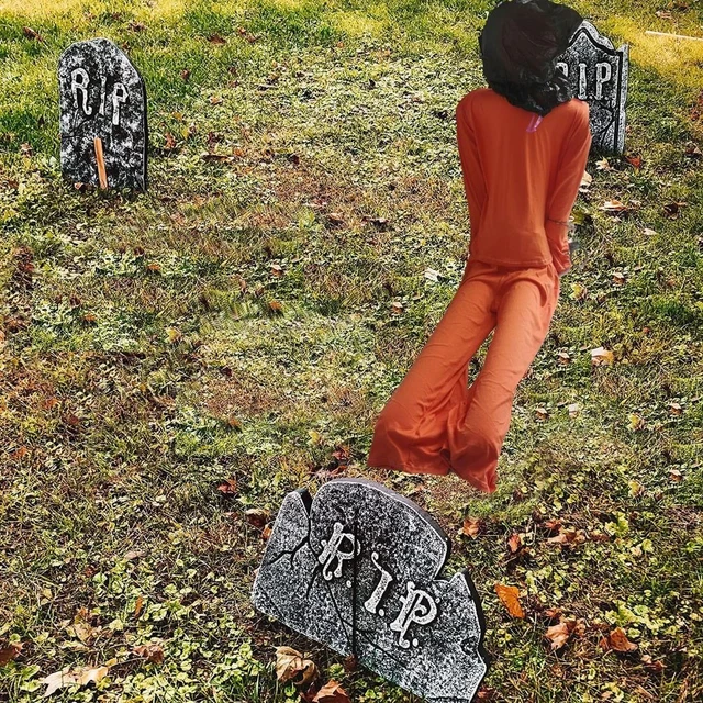 BLACK BAG HANDCUFFED Orange Prison Uniform Death Row Dummy Decoration ...