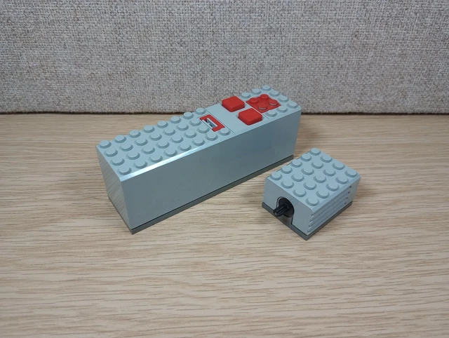 LEGO TECHNIC 9V Battery Box 2847c01 & Electric Motor 2838c01 Light Grey ...