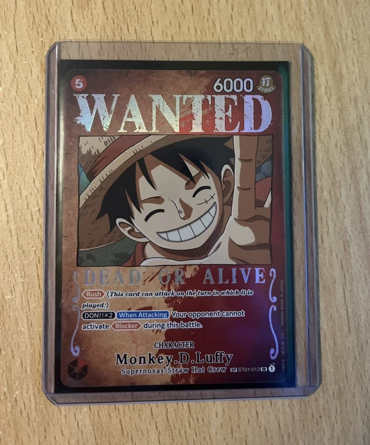ST01-012 MONKEY.D.LUFFY (WANTED Poster) :: Super Rare One Piece TCG Card :: OP03 £44.00 ...