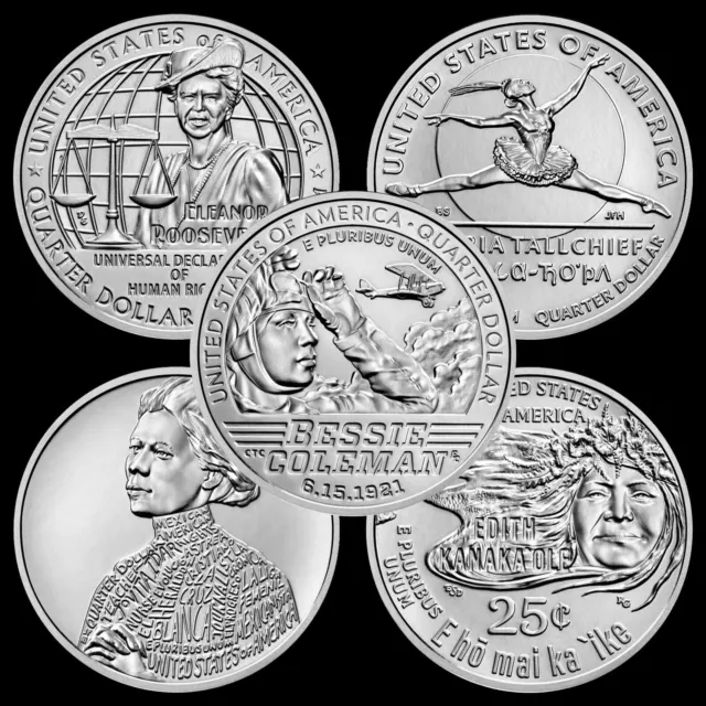 2023 *S* AMERICAN Women Series Quarters 5 Complete full Set US Mint $42 ... 2023 *S* AMERICAN Women Series Quarters 5 Complete full Set US Mint $42 ...
