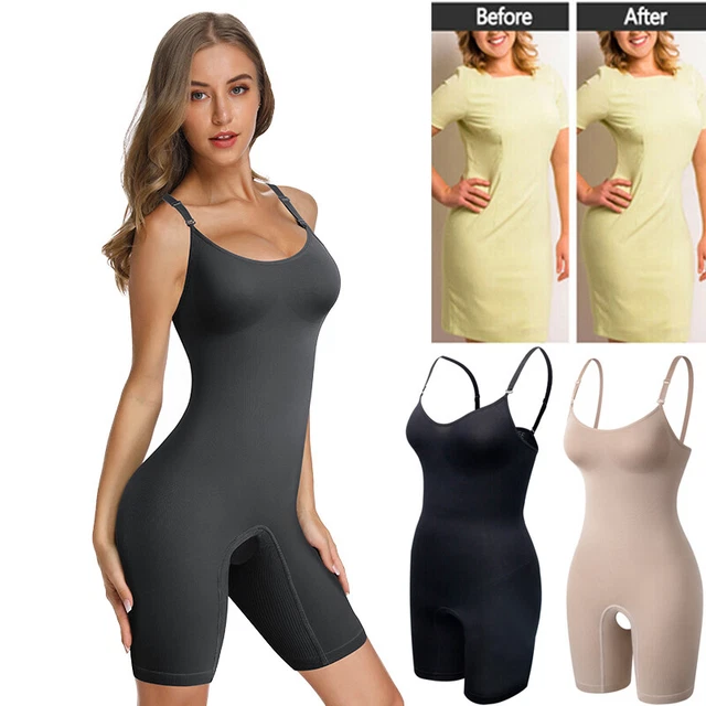 SEAMLESS WOMEN'S FULL Body Shaper Firm Tummy Control Shapewear Slimming ...