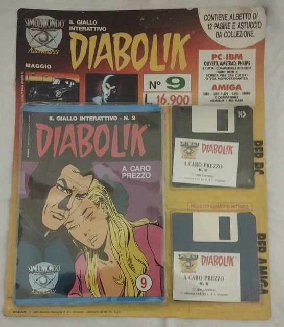 SIMULMONDO ADVENTURES GIOCO Pc-Ibm-Amiga Diabolik N° 9 1993 Blisterato ...