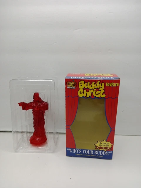 RARE BUDDY CHRIST Red Dashboard Figure Statue Dogma Wizard World 2000 ...