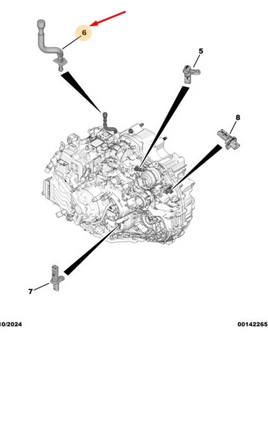 PEUGEOT 308 MK3 Automatic Gearbox Breather 9870254780 New Genuine £35. ...