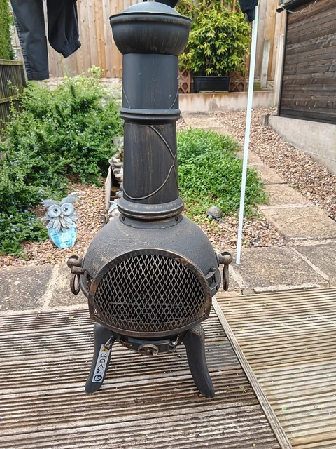 CAST IRON LA Hacienda Cuba Chiminea, Log Burner £40.00 - PicClick UK
