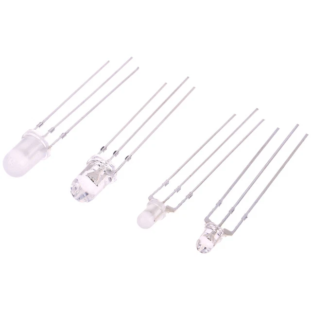 100PCS 3/5MM 3-PIN Dual Bi-Color Diffused Common Cathode/anode LED ...