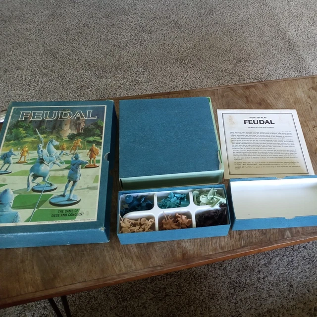 VINTAGE FEUDAL GAME of Siege and Conquest Board Game 1967 3M Complete ...