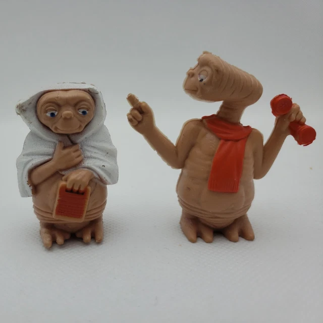 E.T. FIGURINE VINTAGE 1982 Universal Studios PVC 2 pièces 2 pouces ...