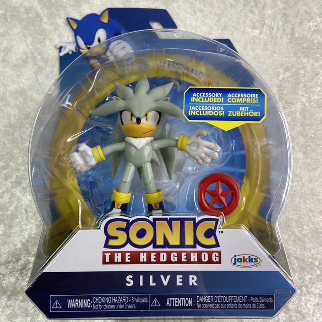 SILVER SONIC THE Hedgehog Jakks 4" Action Figure With Red Star Ring ...