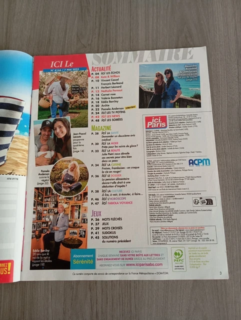 ICI PARIS N°4166 07/05/2025 Kate&William/ Nathalie Pernaut/ Eddie ...