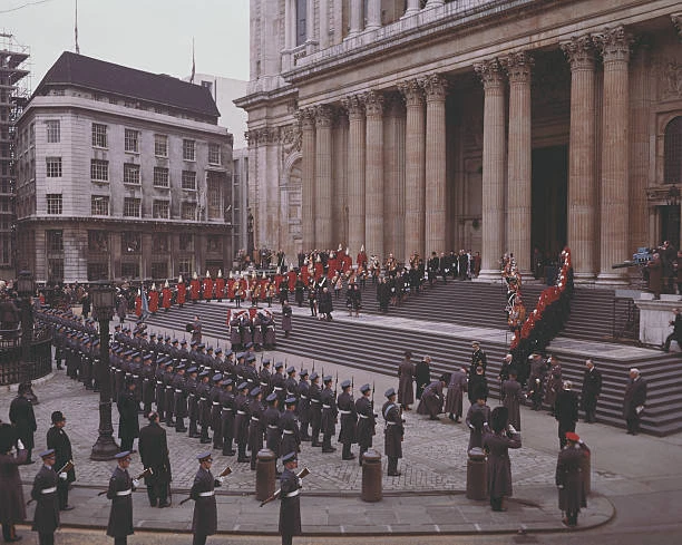 FUNERAL OF WINSTON Churchill 1965 Old Photo $9.00 - PicClick AU