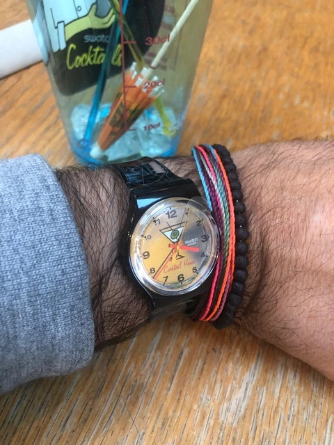 SWATCH COLLECTOR VINTAGE GB196 PACK - HANGOVER / Cocktail - 2000 - avec ...