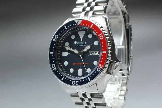 [EXC+4] SEIKO DIVER'S SKX009 7S26-0020 Pepsi Bezel Automatic Watch From ...