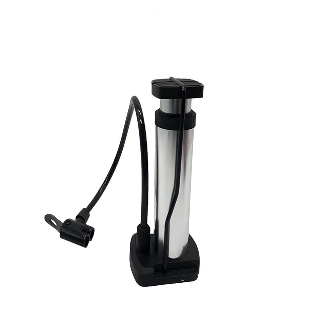 (SILVER WITHOUT BAROMETER)FOOT Pump Mini Portable Floor Inflator ...