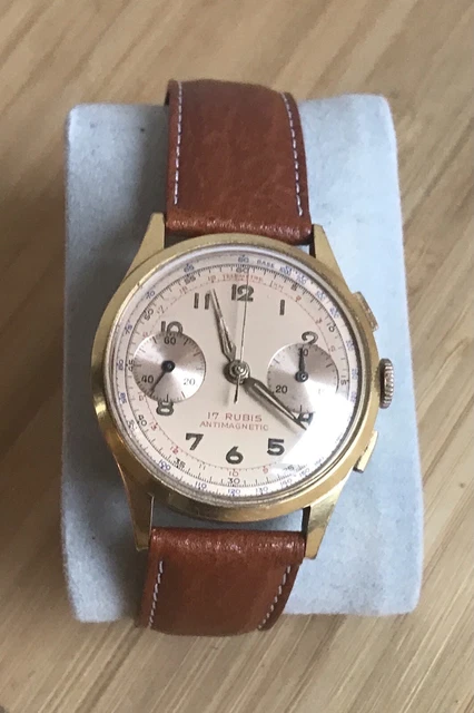 ANCIENNE MONTRE CHRONOGRAPHE Mécanique PL/OR 20 Micron, Landeron 48 Swiss Watch. EUR 420,00 ...