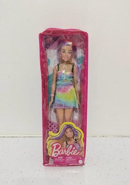MATTEL BARBIE FASHIONISTAS Figure Doll #190 Multi-Colour Dress - BRAND ...