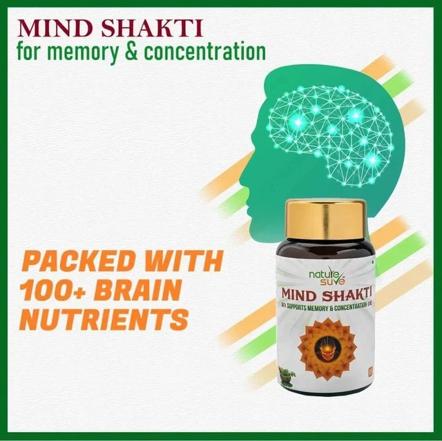 NATURE SURE MIND Shakti Tablets for Memory and Concentration in Men ...