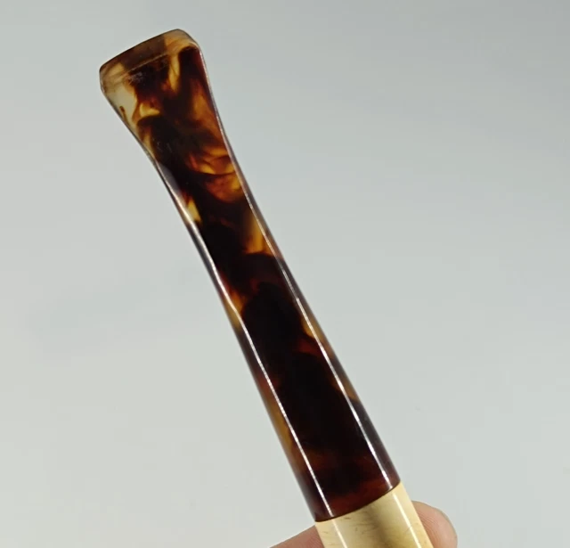 ANCIENNE PIPE EN Écume de Mer avec Tuyau en Acrylique marbré Vintage ...