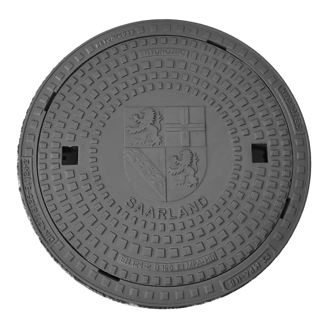 HYDROTEC GULLY KANALDECKEL Schachtabdeckung Motiv Länderwappen Saarland ...