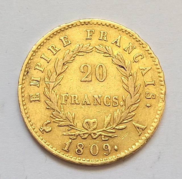 RARE ET TRÈS belle pièce de 20 francs or 1809 Paris Napoleon I EUR 518,00 - PicClick FR