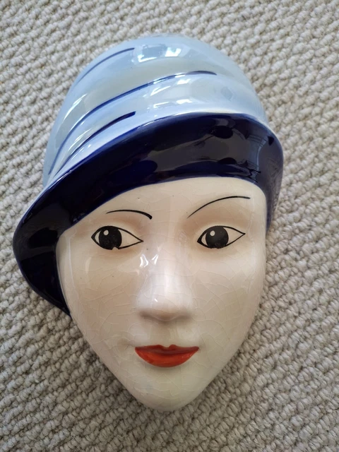 CROWN DEVON ART Deco Wall Mask By Dorothy Ann £42.32 - PicClick UK