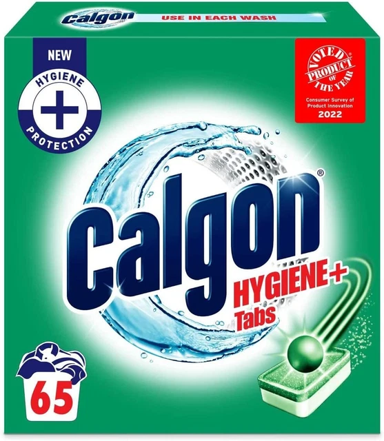 CALGON HYGIENE PLUS Washing Machine Water Softener, 65 Tablets £19.42 ...
