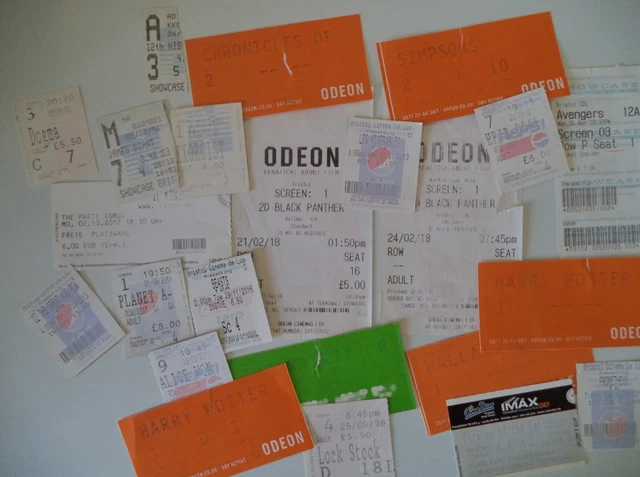 UK CINEMA TICKET Stub 1990s onwards, Exorcist etc Odeon and others £4. ...