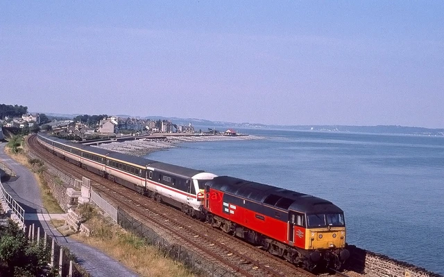 ORIGINAL 35MM SLIDE BR Class 47 no. 47744 at Llanfairfechan +rights for ...