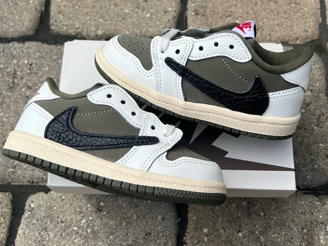 AIR JORDAN 1 Low OG SP Travis Scott Medium Olive DO5441-200 TD Size 7C ...