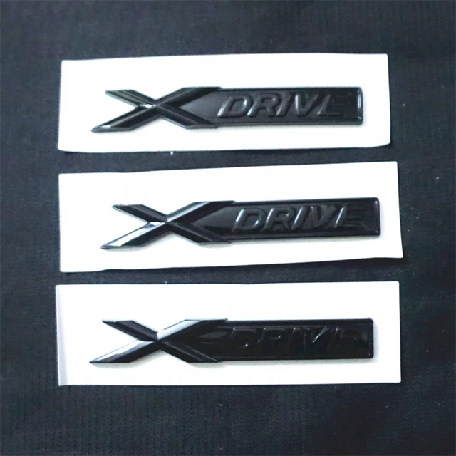 3X GLOSSY XDRIVE Black Plastic Sticker Badge Emblem Decal AWD Racing ...