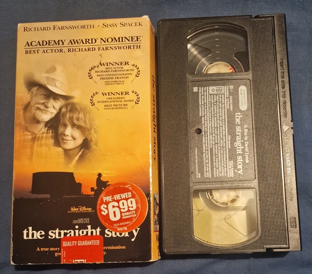 THE STRAIGHT STORY (VHS, 2000) Walt Disney Pictures ~DAVID LYNCH CARDED ...