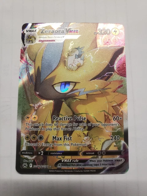 POKÉMON TCG ZERAORA VMAX Crown Zenith: Galarian Gallery GG42/GG70 NM ...