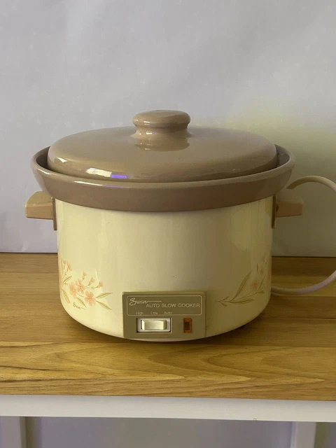 SWAN AUTO SLOW Cooker 2.5 Ltr, Ceramic Vintage Beige/Cream Retro £15.00 ...