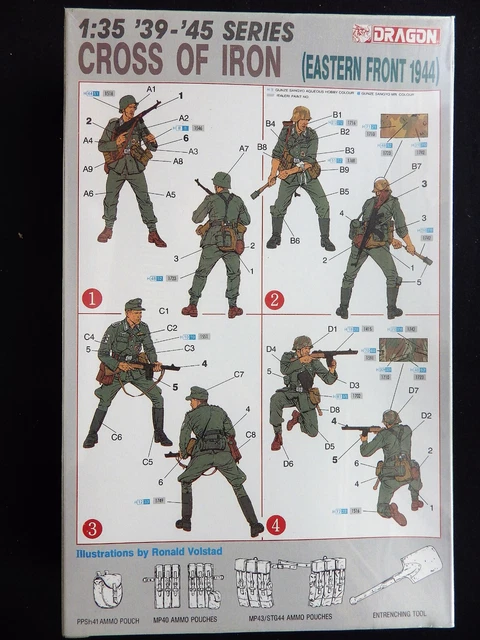 & CROSS OF IRON (EASTERN FRONT)" DRAGON 6006 in 1:35 UNGEBAUT / KARTON ...