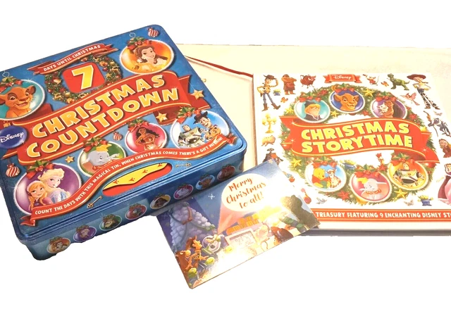 DISNEY 7 CHRISTMAS Countdown Storybook and Tin $12.00 - PicClick