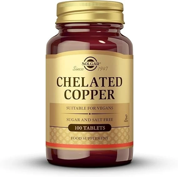 SOLGAR CHELATED COPPER Tablets - Pack of 100 - Supports Immunity £16.79 ...