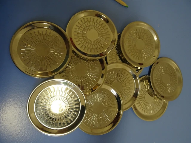QUIST ZWÖLF UNTERSETZTER Metall 60er 70er seltenes POP ART Design EUR ...