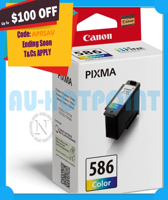 CANON GENUINE CL-586 Color Ink Cartridge for PIXMA TS7760 TR7860 (180P ...