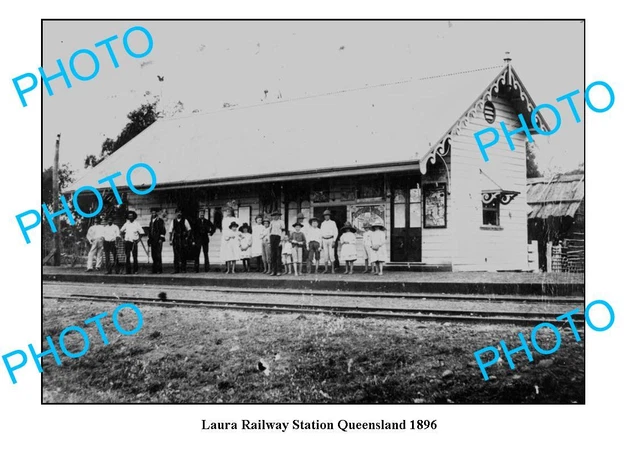 OLD LARGE PHOTO QUEENSLAND LAURA RAILWAY STATION c1896 $9.00 - PicClick AU