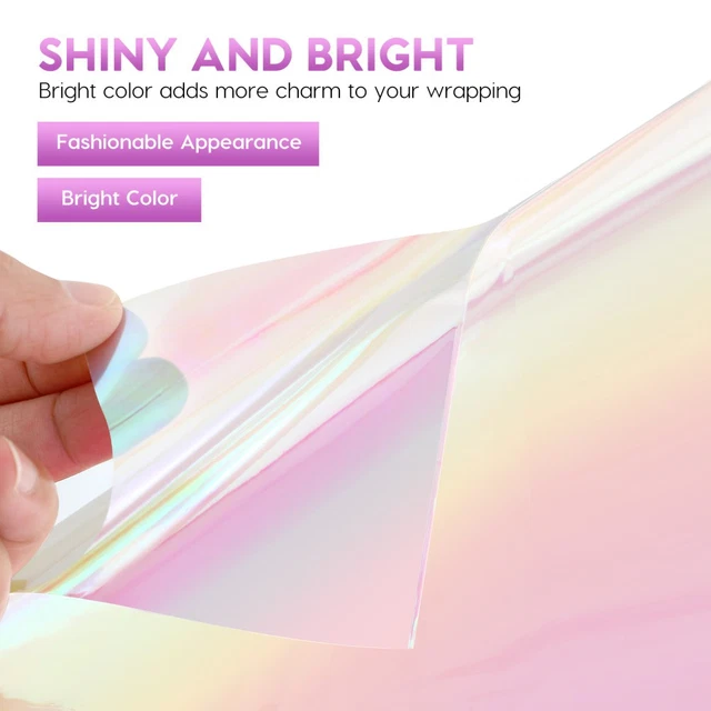 CELLOPHANE WRAP SYMPHONY Film Sheets Iridescent Dichroic for Resin $26. ...